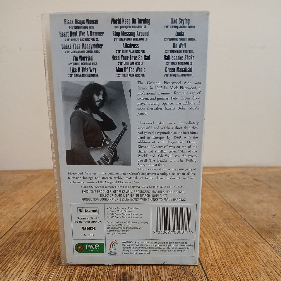 Fleetwood Mac The Early Years VHS 1967–70 Peter Green | eBay