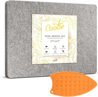 YEWEI 100% NEW ZEALAND WOOL MAT IRONING PRESSING 17" X 13.50" ORANGE ...