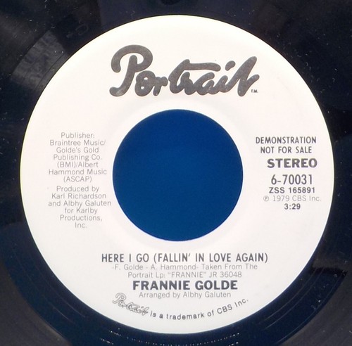 Frannie Golde 45 Here I Go (Fallin' In Love Again) Stereo / Mono NM A3 ...