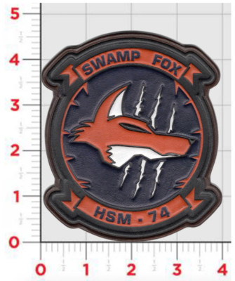 4.25" NAVY HSM-74 SWAMP FOX COLOR LEATHER PATCH | eBay