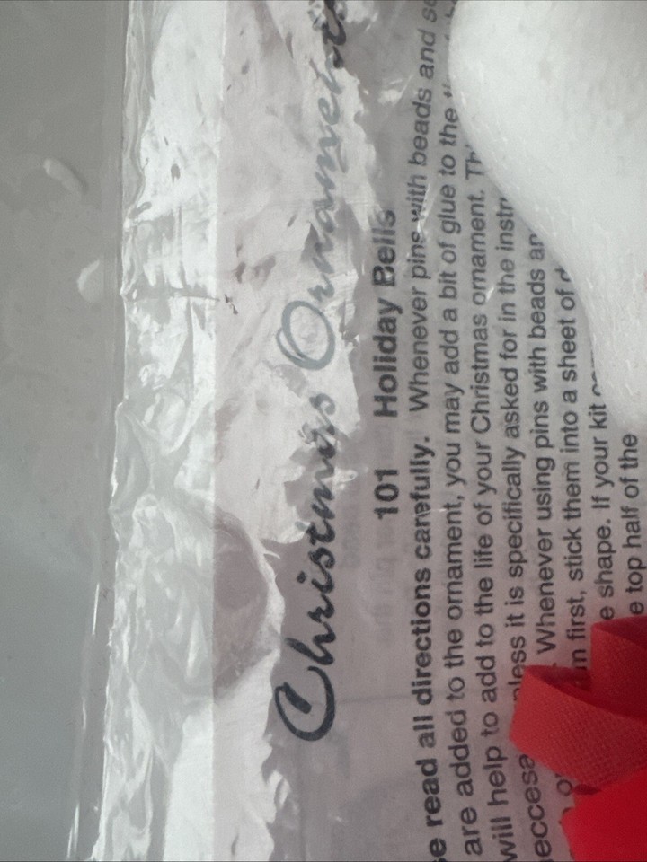 Holiday Sequin Beaded Ornament Kit Golden Bells Push Pin Christmas ...