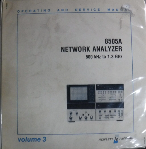 8505A Network Analyzer (500 kHz to 1.3 GHz) - Volume III | eBay