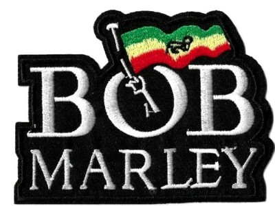 Bob Marley - Rasta Flag Logo Patch Embroidered Iron or Sew On Reggae Patches | eBay