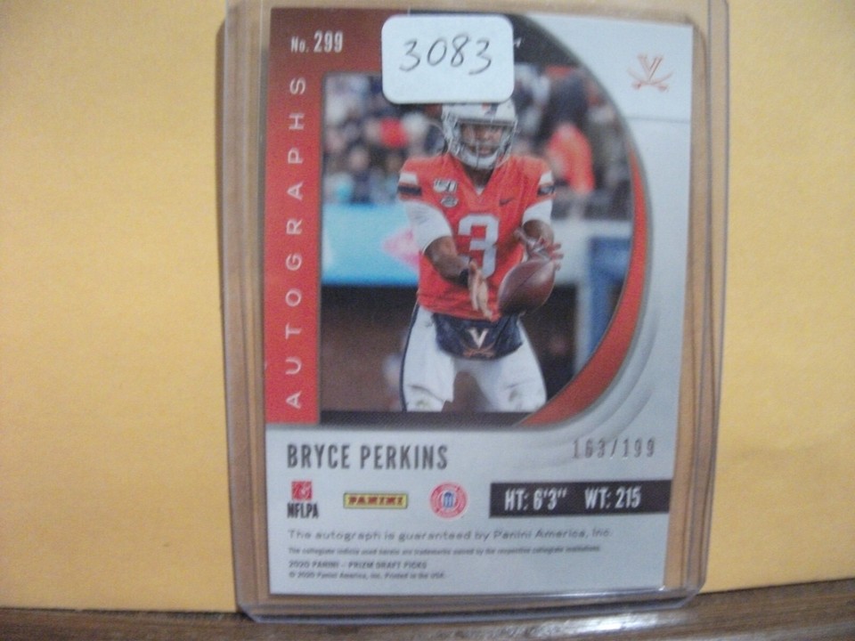 2020 Bryce Perkins Multi Prizm RC Auto /199 UFL Michigan Panthers QB ...