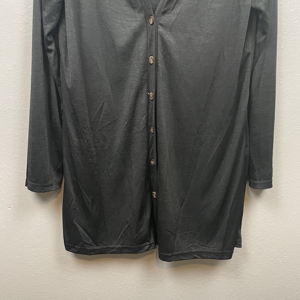 Unbranded Womens Mid Length Button Front Cardigan Sz XL Long Sleeve ...