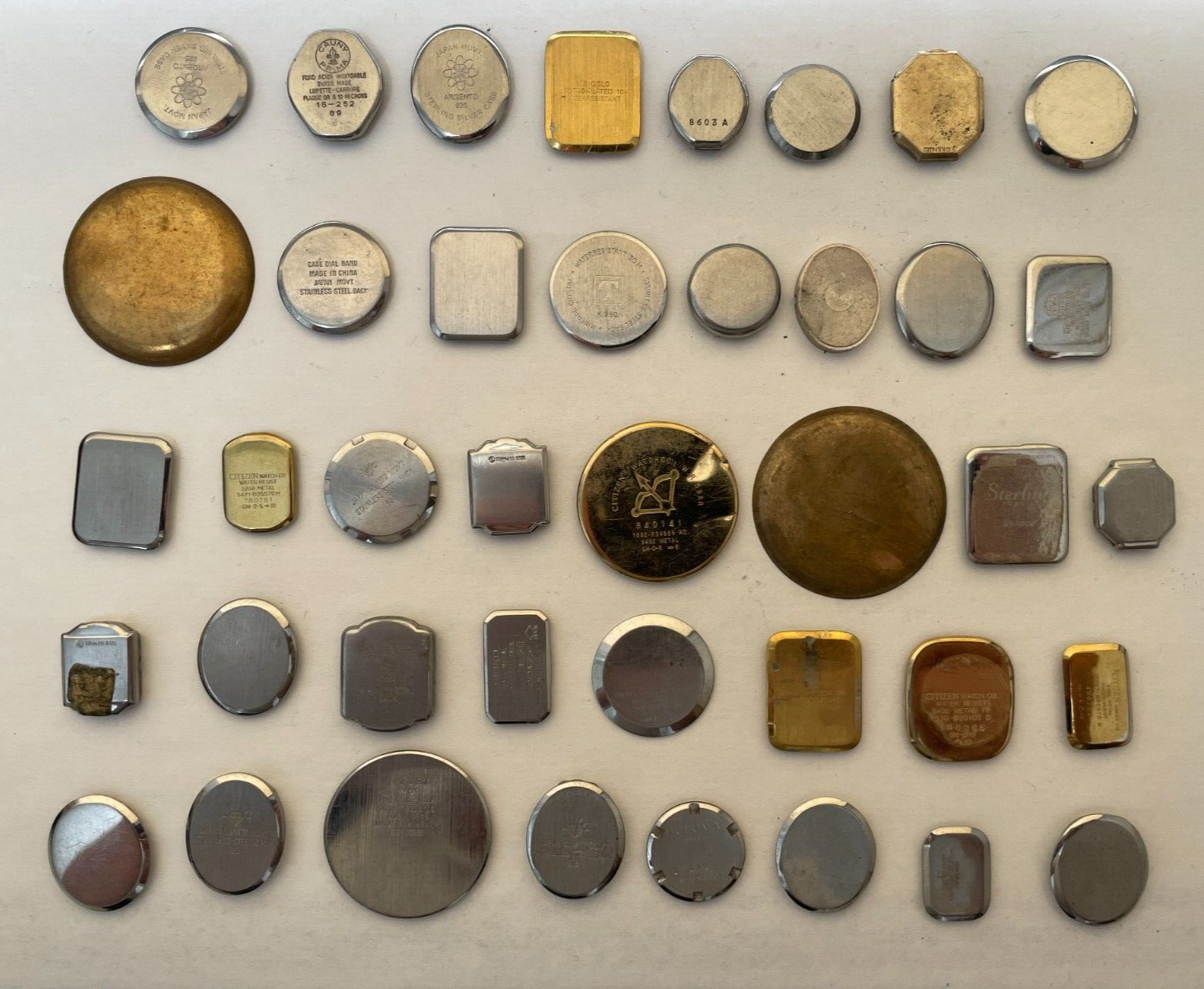 Lot of 40 Various Vintage Watch Case Backs - Great For Parts Or Repair ...
