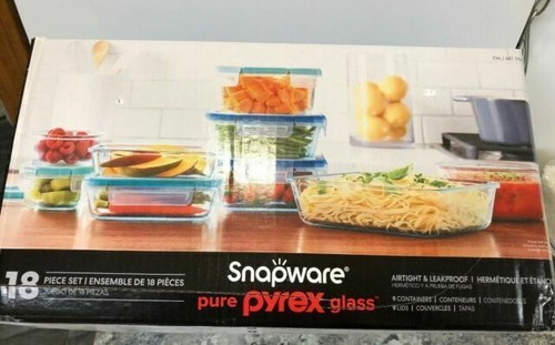 Snapware Pure Pyrex 18-Piece Glass Food Storage Set - 1103106 ...
