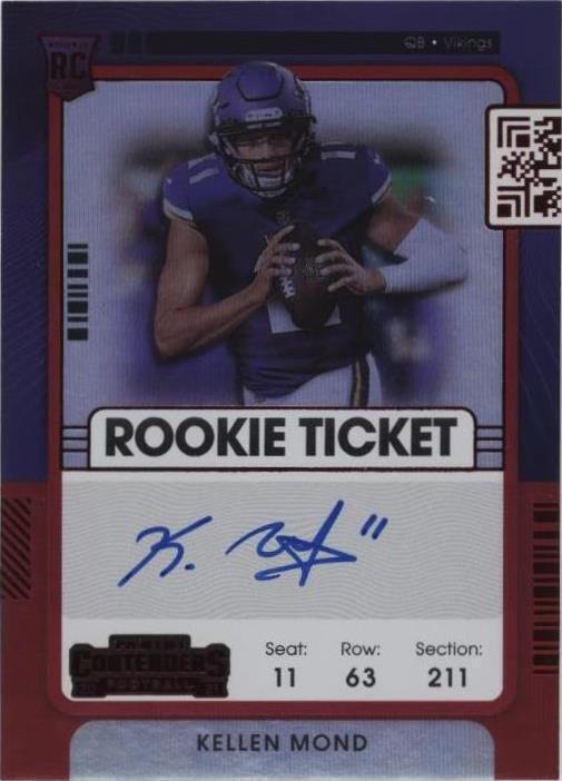 2021 Panini Contenders - Rookie Ticket RPS Kellen Mond #122 Red Zone ...