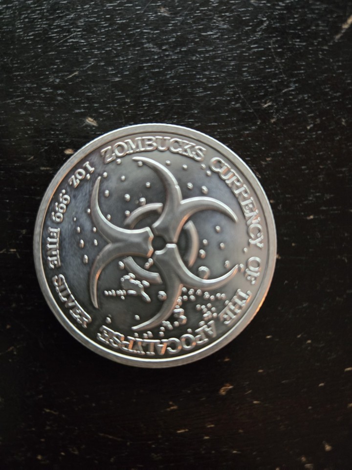 1 oz Silver Pandamonium Silver Round Coin Zombucks Apocalypse Chinese ...