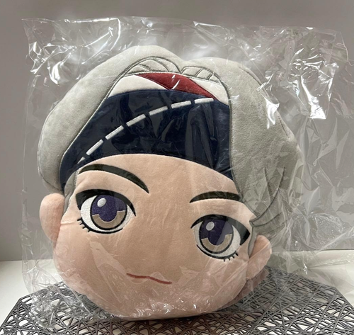 BTS TinyTAN V Face Cushion Blanket Mic Drop Plush Doll Official New ...
