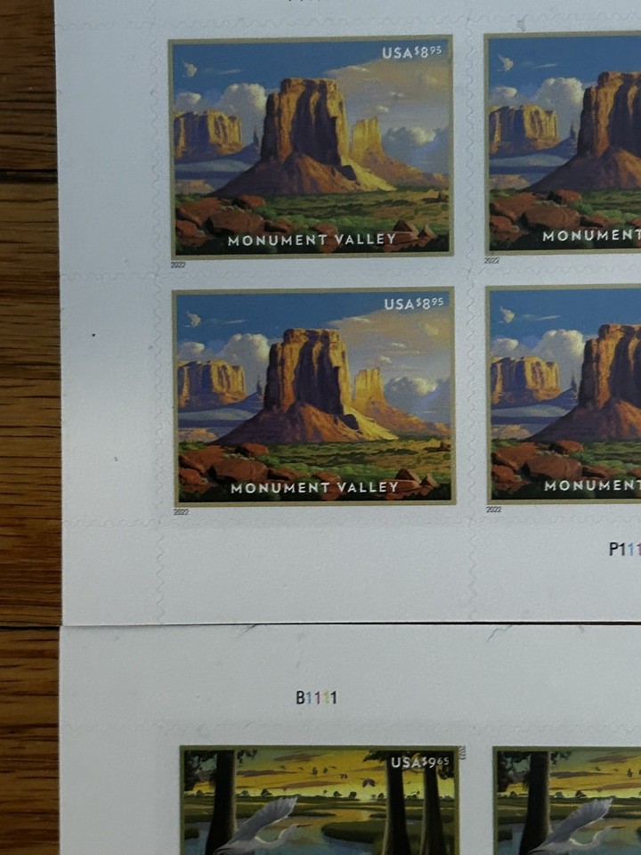 $74.4 Face Value 8 High Value US Stamp Lot All Unused Save Almost 50% ...