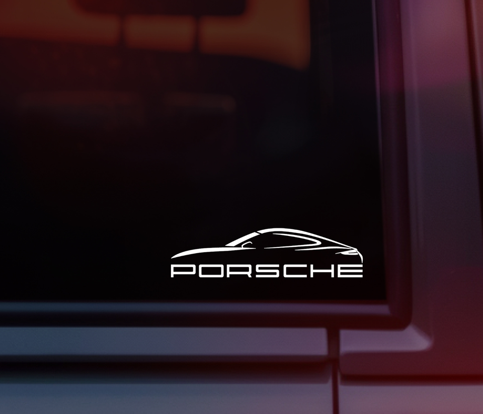 New - Sport Car 911 Outline Decal Sticker for Car , Truck, Window 4~21 ...