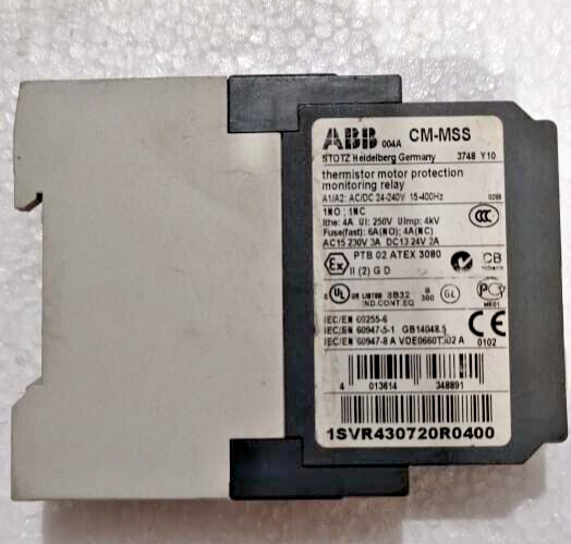 ABB CM-MMS 1SVR430811R1300 Thermistor Motor Protection Monitoring Relay ...