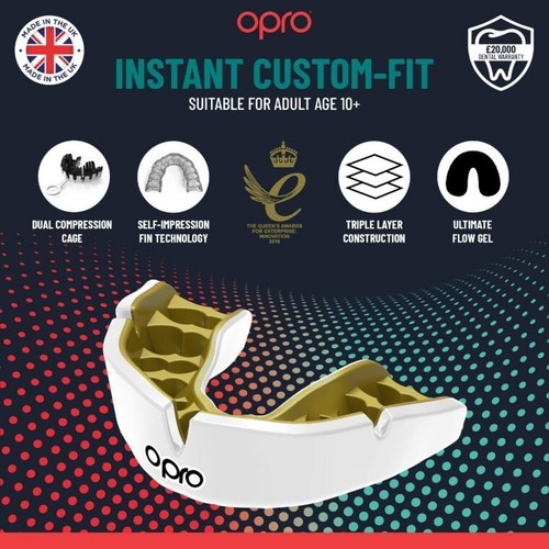 Opro Instant Custom Fit Red Eyes Mouth Guard Gum Shield MMA Boxing ...