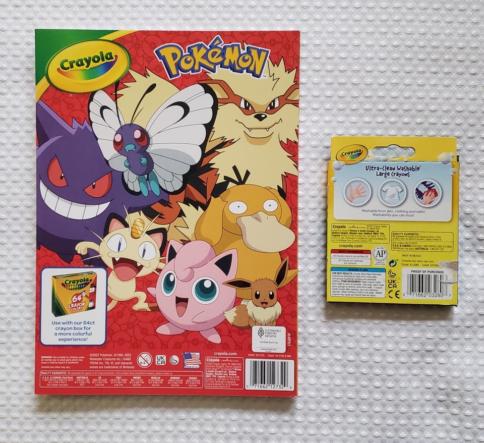 Crayola Pokemon 96 Page Coloring Book with Crayons 8 Count | eBay