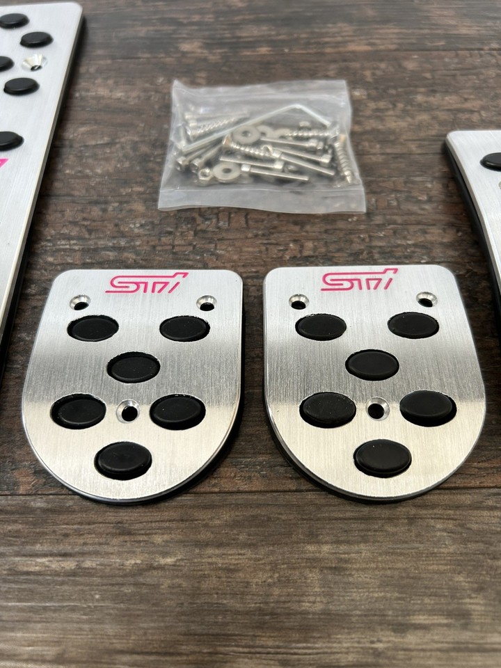 STI Manual Pedal Pad & Footrest Set For Subaru Impreza Legacy Forester ...