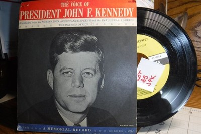 The Voice Of President John F Kennedy Speeches 45RPM Record & Pic ...
