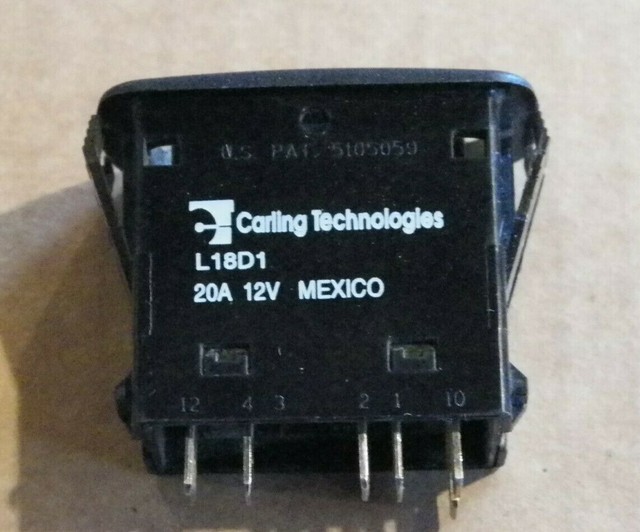 Carling Technologies 6 Terminal L18D1 Gen Start / Stop Rocker Switch ...