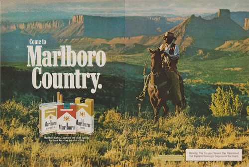 1980 Marlboro Cigarettes - Lone Cowboy Monument Valley Canyon - 2 Page ...
