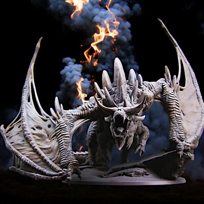 Elder Magma Lava Dragon Miniature DnD Pathfinder RPG Fantasy 28mm ...