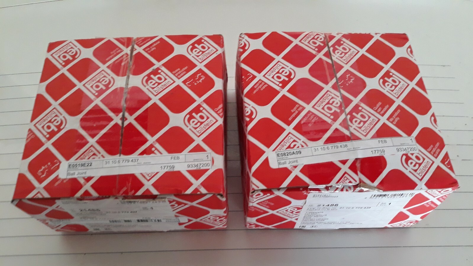 PAIR of Ball Joints Febi Bilstein For MINI 21486 / 31 10 6 779 437 ...