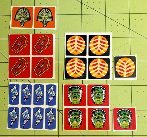 Monster Bash Pinball Machine Vinyl Playfield Target Stickers/Decals ...