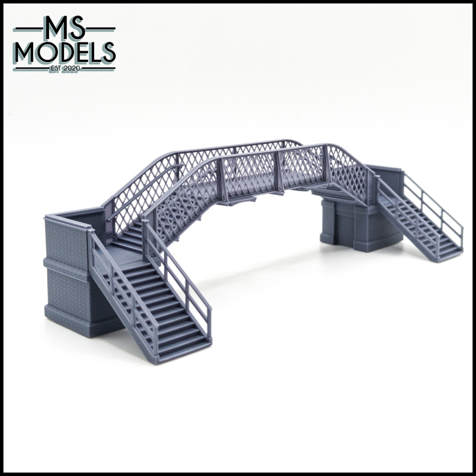 N/TT/OO Gauge Scale platform footbridge 2 track span for Model Railway ...