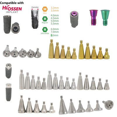 US Implant Regular/Mini Healing Cap Abutment fits Hiossen osstem Hex ...