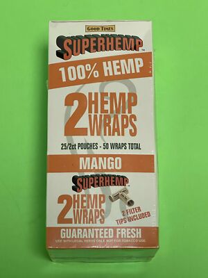 FREE GIFT🎁Good Times SuperHemp Mango🥭50 Super High Quality Hemp Rolling ...