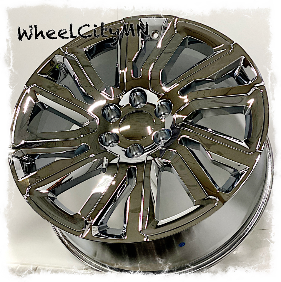 22 inch chrome 2019 GMC Sierra 1500 Denali OE replica wheels 6x5.5 +28 ...