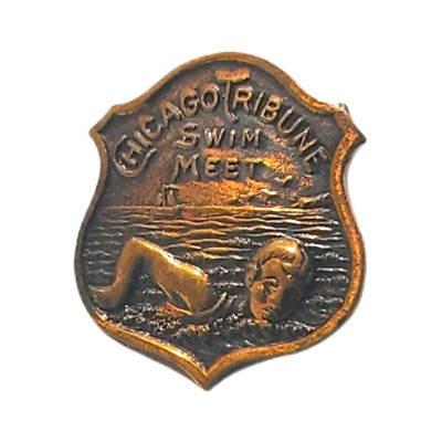 Antique Chicago Tribune Swim Meet Pin/ Medal- William Schridde Co ...