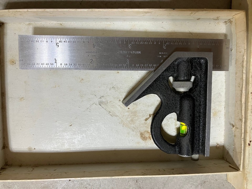 Craftsman 6" Machinist Combination Square # 3869 USA 6" with box ...