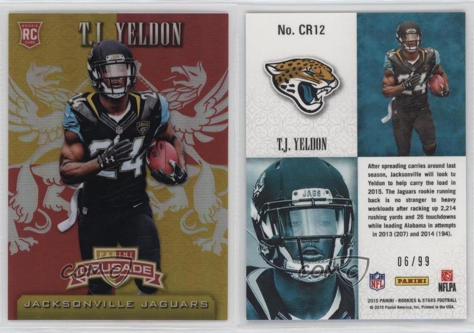 2015 Panini Rookies & Stars Crusade Rookies Red /99 TJ Yeldon #CR12 RC ...