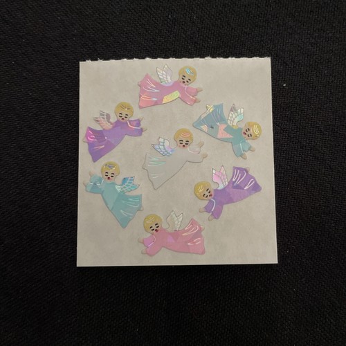 *VINTAGE* Pastel Prismatic Foil Hologram Sandylion Angels | eBay
