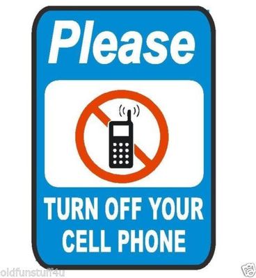 Please Turn Off Cell Phone Safety Business Sign Decal Sticker Label ...