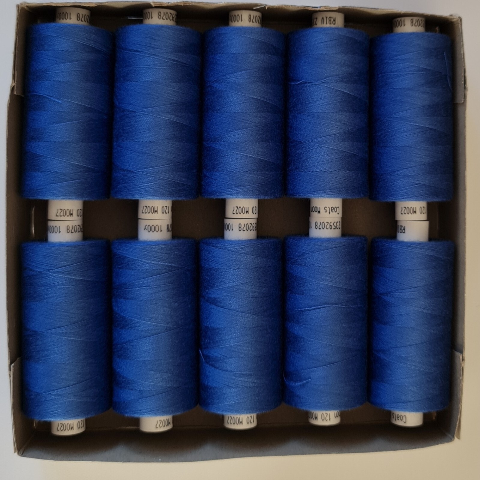 COATS MOON TKT-120 SPUN POLYESTER SEWING & OVERLOCKING THREAD 10 X1000Y ...
