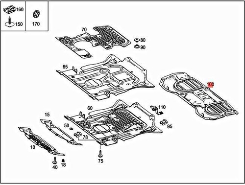 Genuine MERCEDES C292 W166 X166 GL-CLASS X166 Noise encapsulation ...