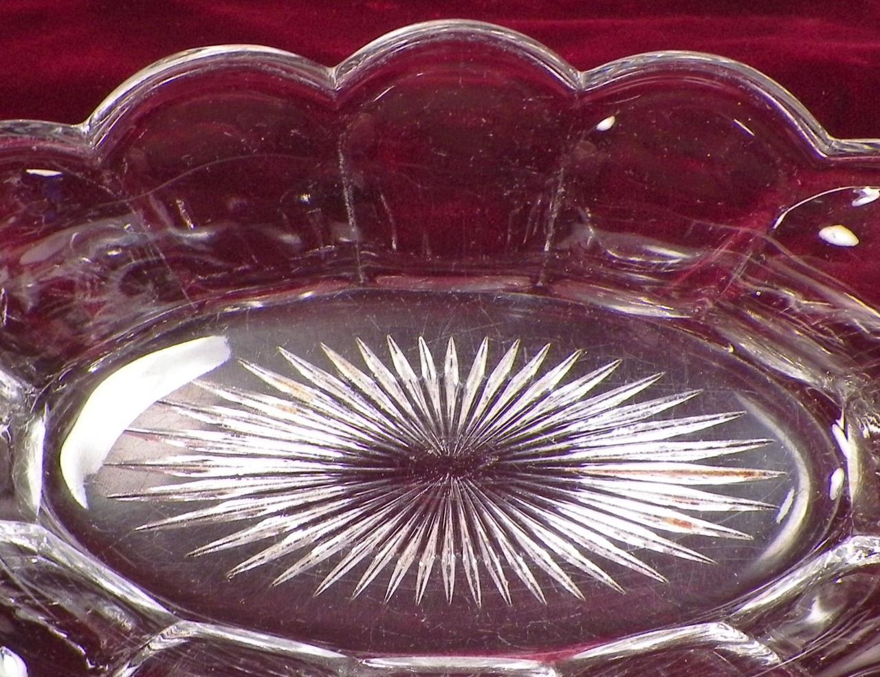 Heisey Colonial Sauce Bowl Oval Dish Elegant Glass Sunburst Clear ...