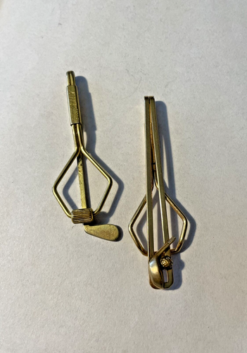 Vintage Lot Of 2 Golf Club Tie Pins signed Swank great gift for dads or ...