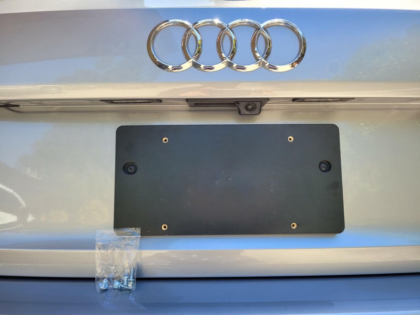 Rear License Plate Mounting Tag Bracket for AUDI A4 2002-2008 + Screws ...