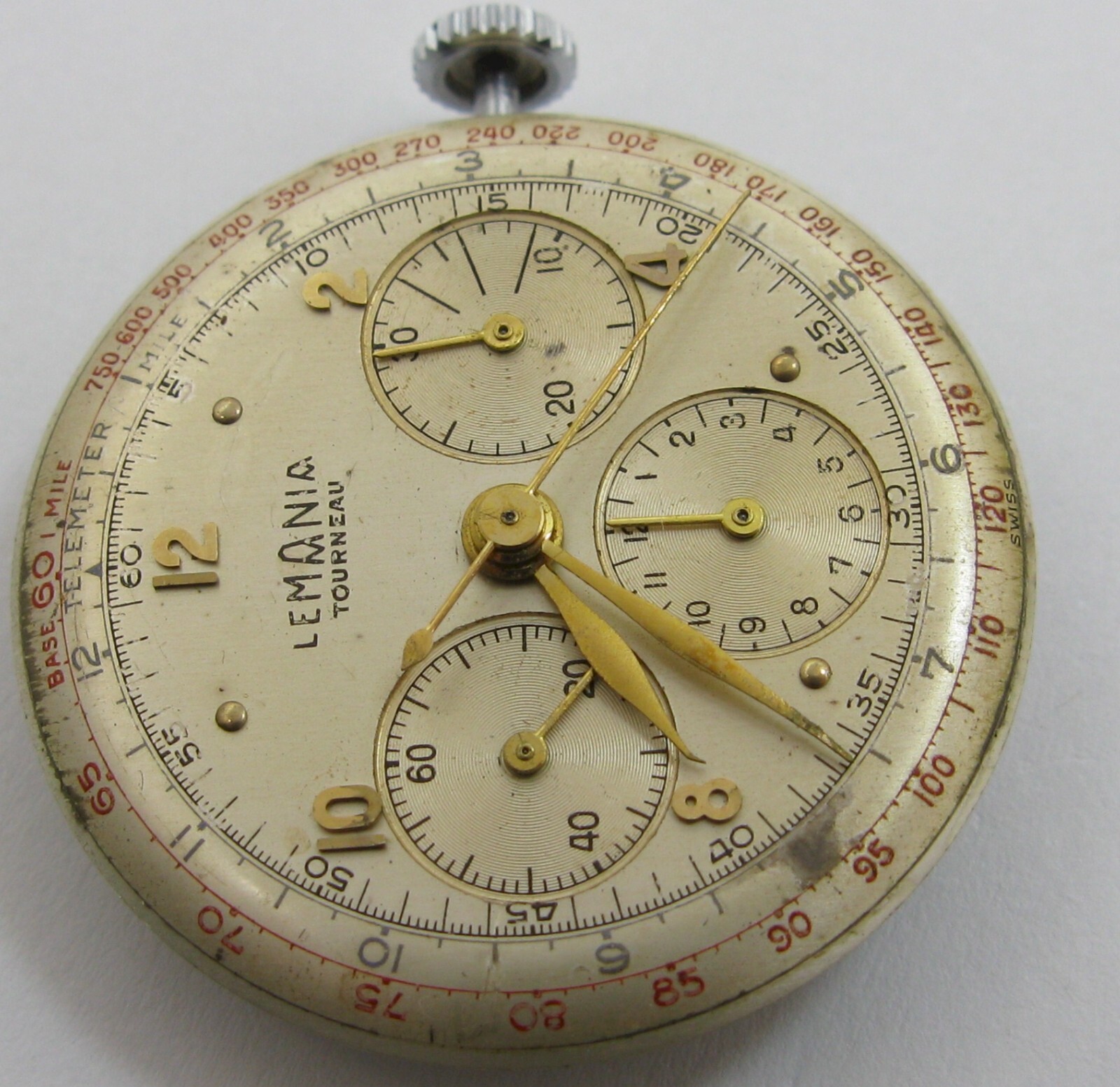 Lemania 27CHRO 321 chronograph part: movement with its dial | eBay