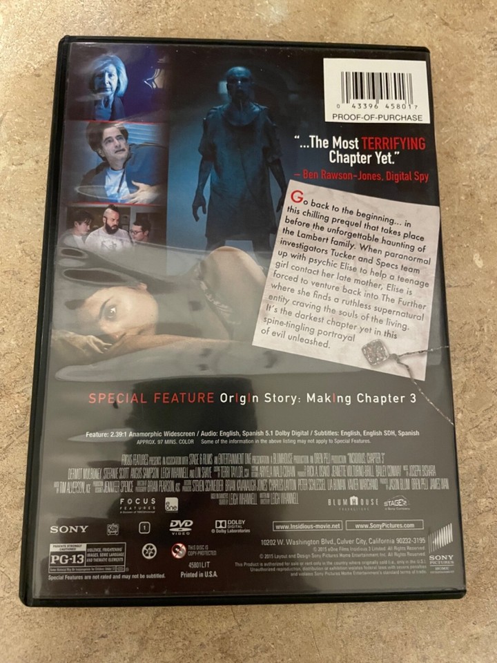 Pre owned Insidious: Chapter 3 (DVD, 2015) | eBay