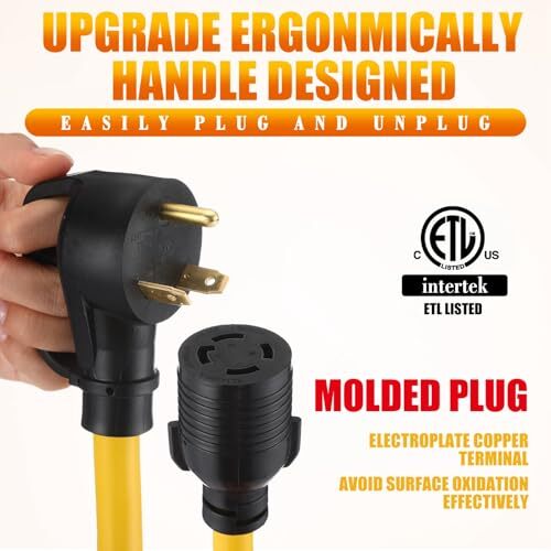 3 Prong to 4 Prong Generator Plug Adapter Generator Male Transfer ...