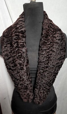 Real Cognac Persian Karakul Fur Collar Men Women Detachable New | eBay