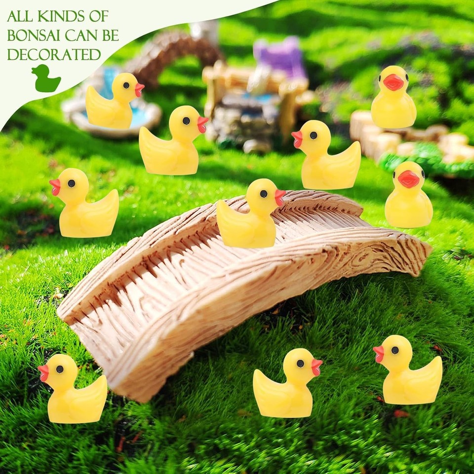 100Pcs Mini Resin Ducks, Tiny Ducks Figurines Bulk 100pcs Yellow | eBay