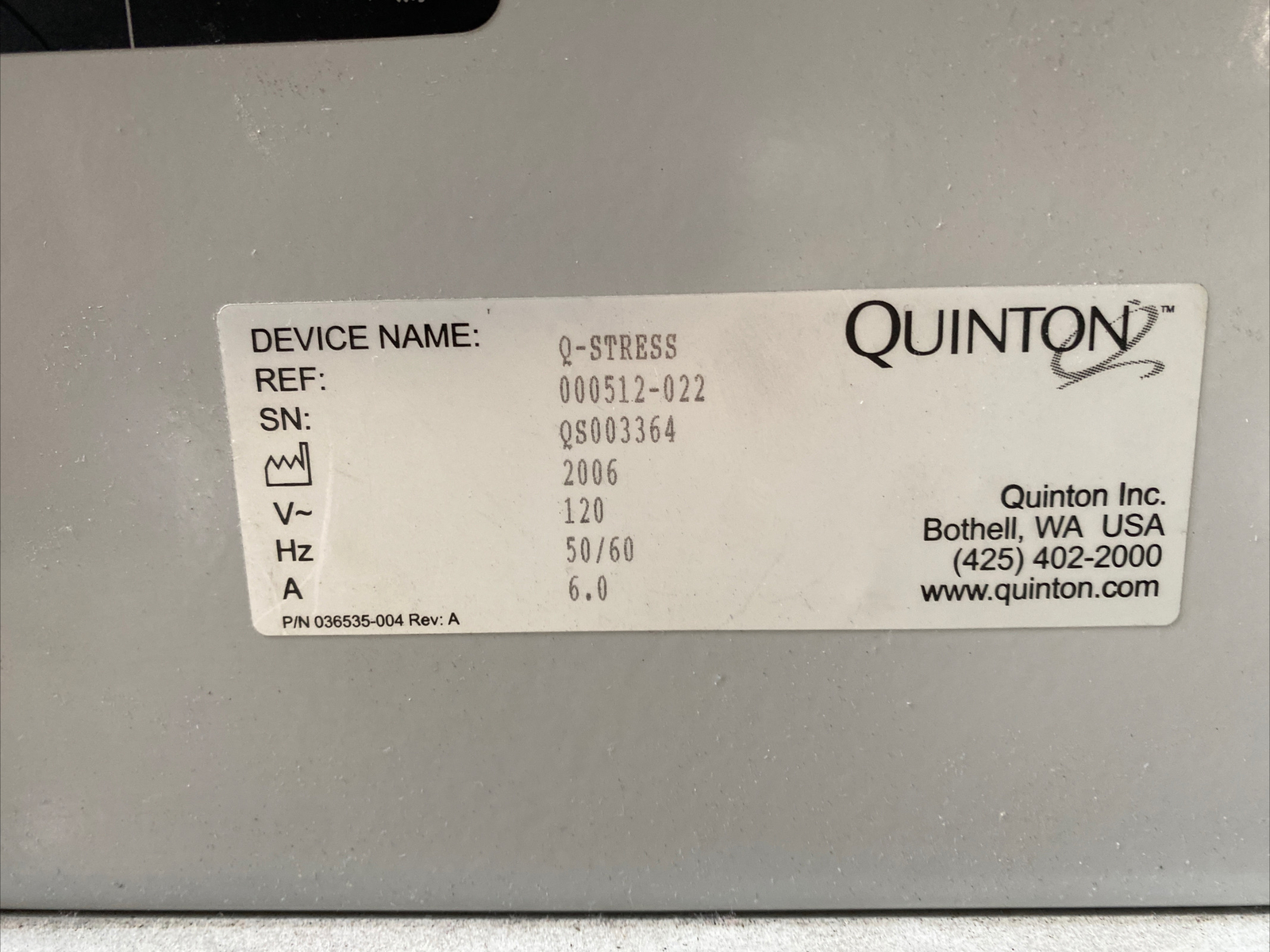 Quinton Q-Stress Model 000512-022 Power Supply Stress System | eBay