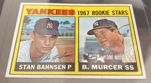 1967 Topps Yankees Rookie Stars Bobby Murcer / Stan Bahnsen RC #93 “EX ...
