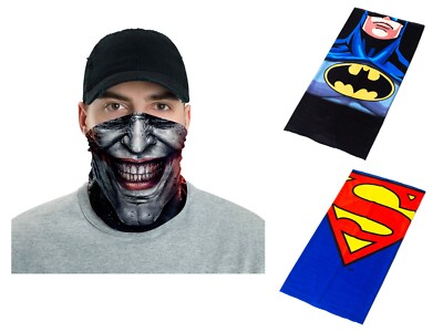 2 Pack Halloween Costume Face Mask Disguise Gaiter SuperHero Star Wars ...