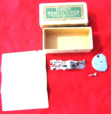 1934 SINGER HEMSTITCHER & PICOTING ATTACHMENT 121070 & PLATE # 121073 ...