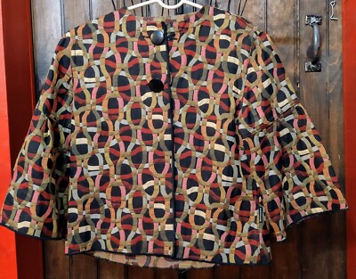 Women's Multicolor Cropped Jacket Size Small | eBay